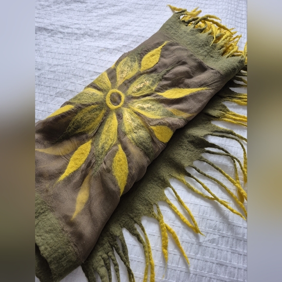 Accessories | Felted Wood Silk Scarf | Poshmark